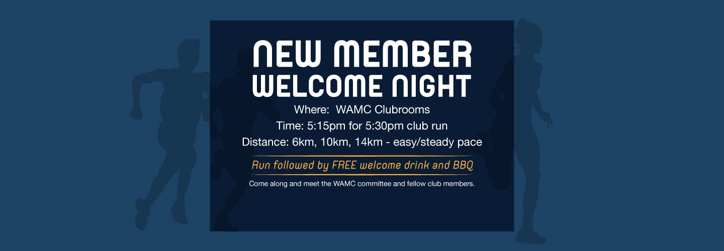 Event details for Member Welcome Night | West Australian Marathon Club